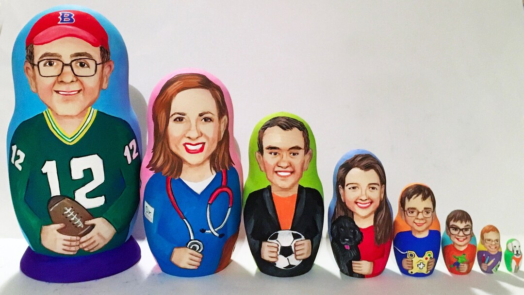 Custom Nesting Doll 8-piecespersonalized Nesting Doll 8 - Etsy