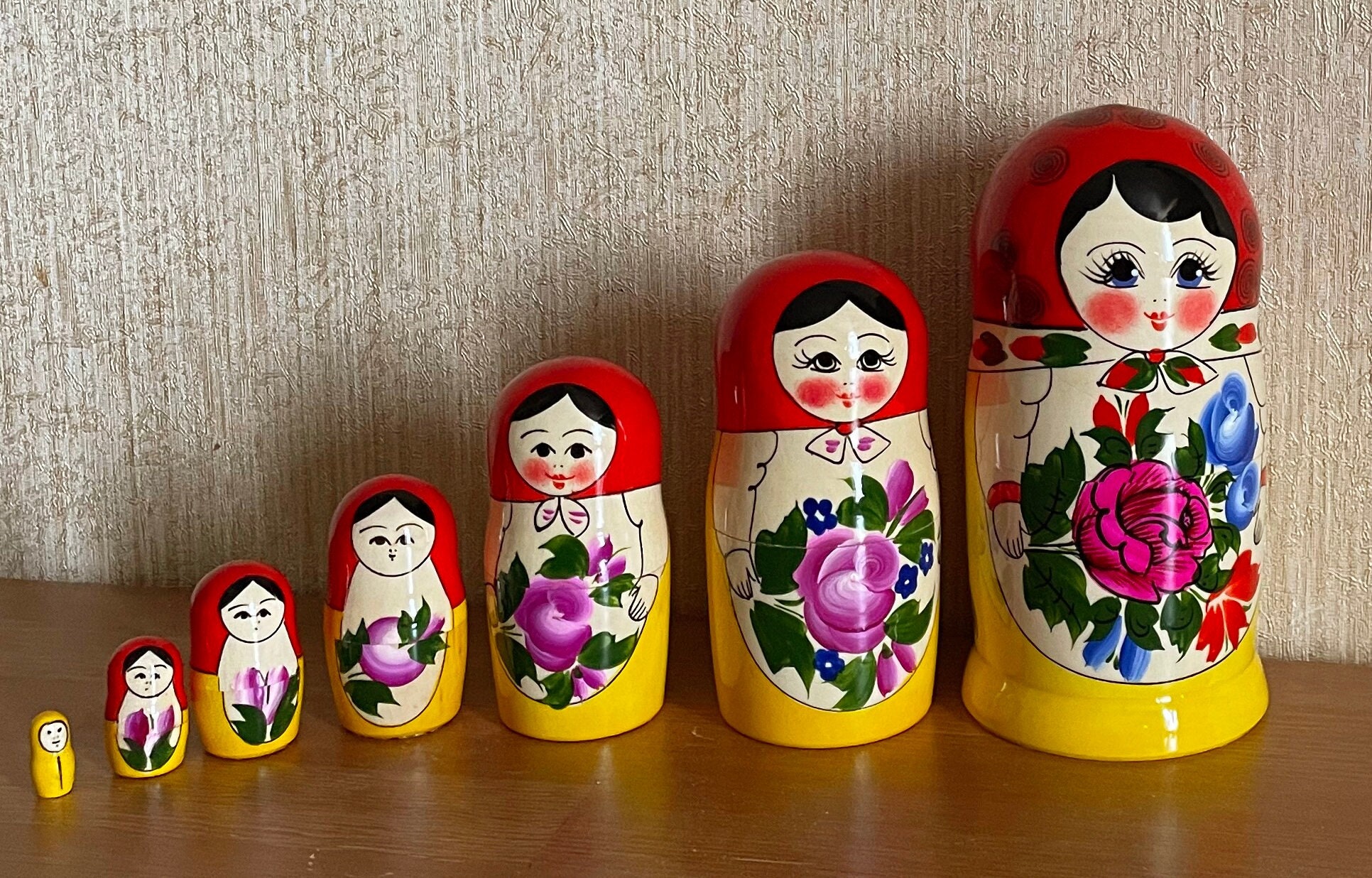 Russian Nesting Doll of 7, Semyonov Nesting Doll, Babushka of 7 Pieces ...