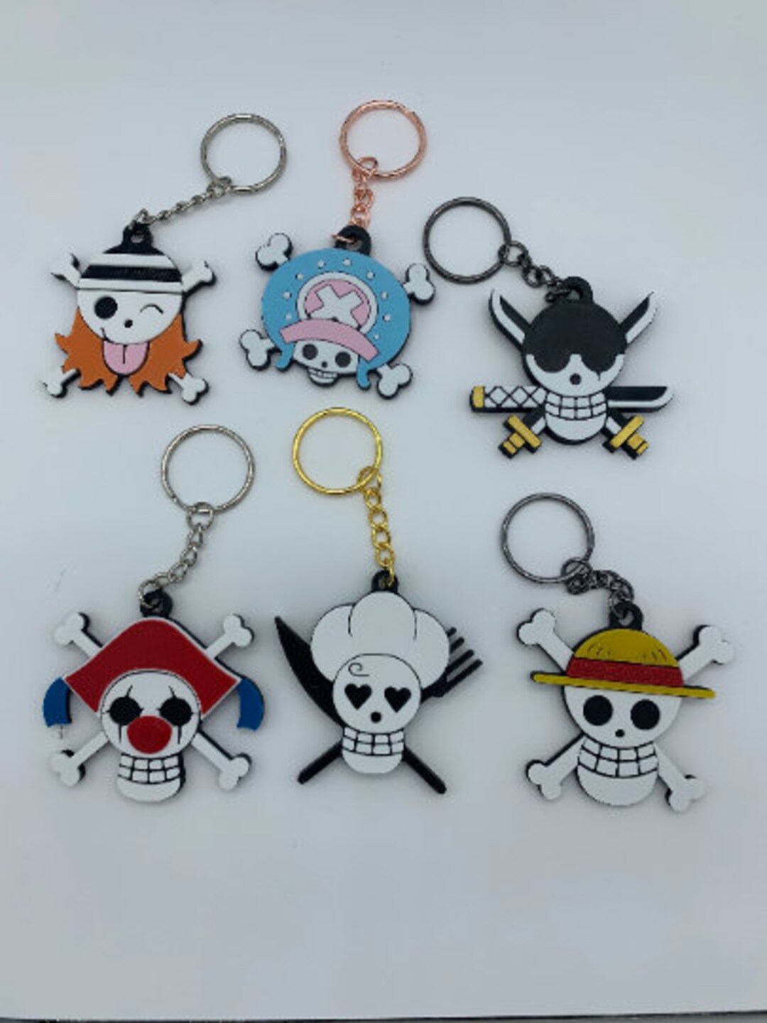 Custom 3D Printed Pirate Anime Themed Keychains - Etsy