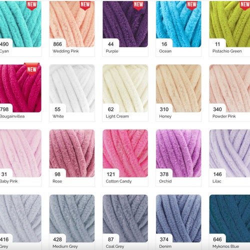 Alize Velluto Yarns Ale Velvet Yarn - Etsy