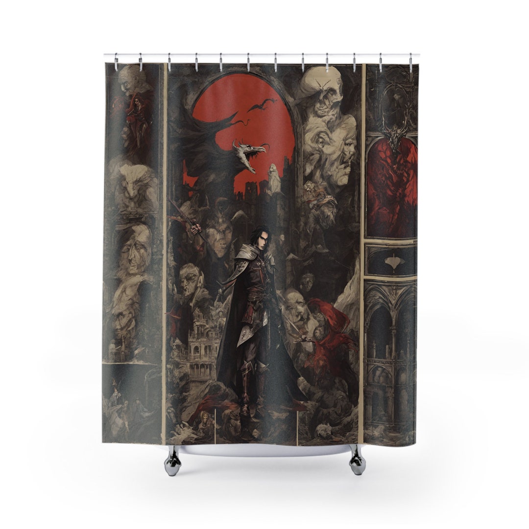 Castlevania Inspired Shower Curtain Video Game Collage Gift Belmont ...