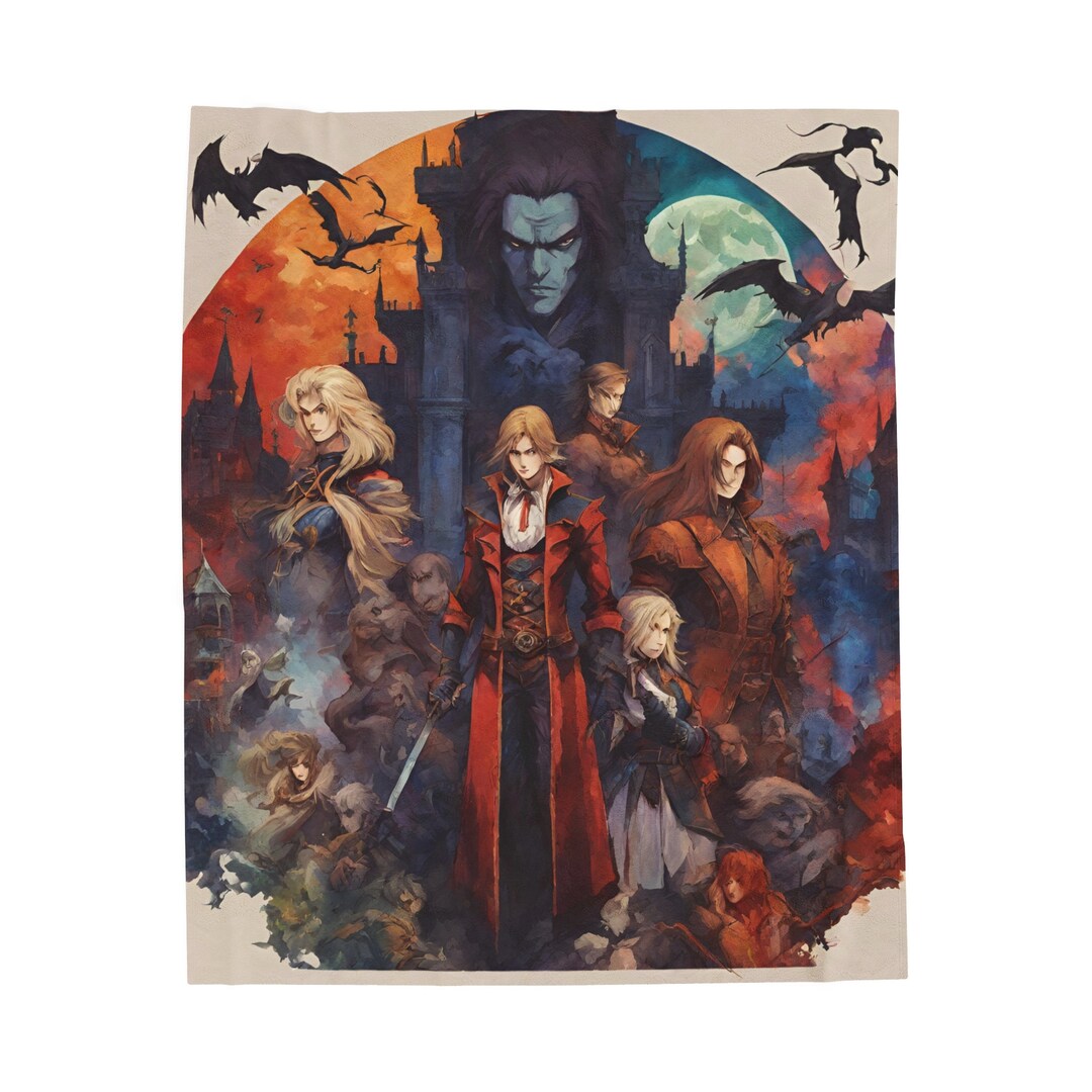 Castlevania Inspired Blanket | Belmont Dracula Castle Plush Throw ...