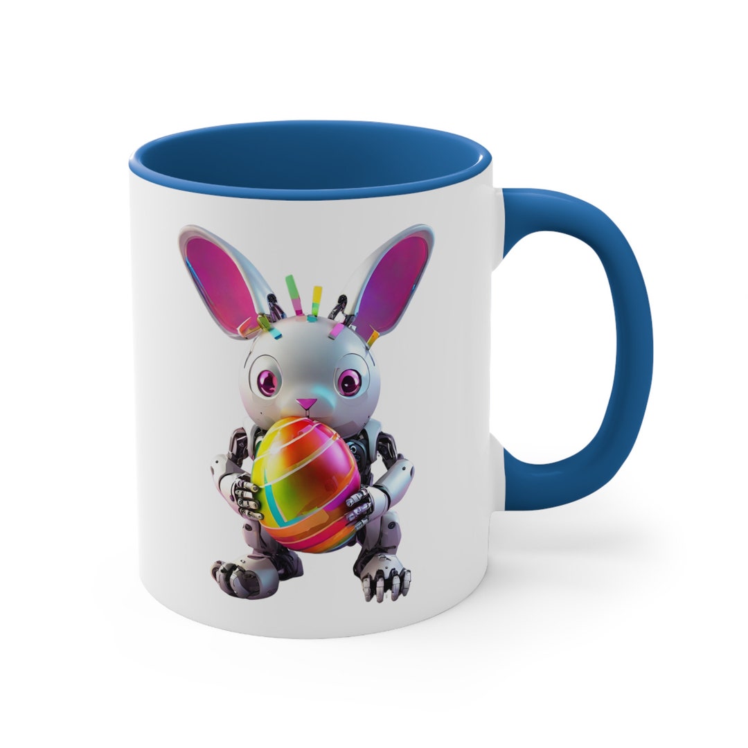 Mechanical Rabbot Easter Coffee Mug Robotic Bunny Rabbit Easter Egg ...