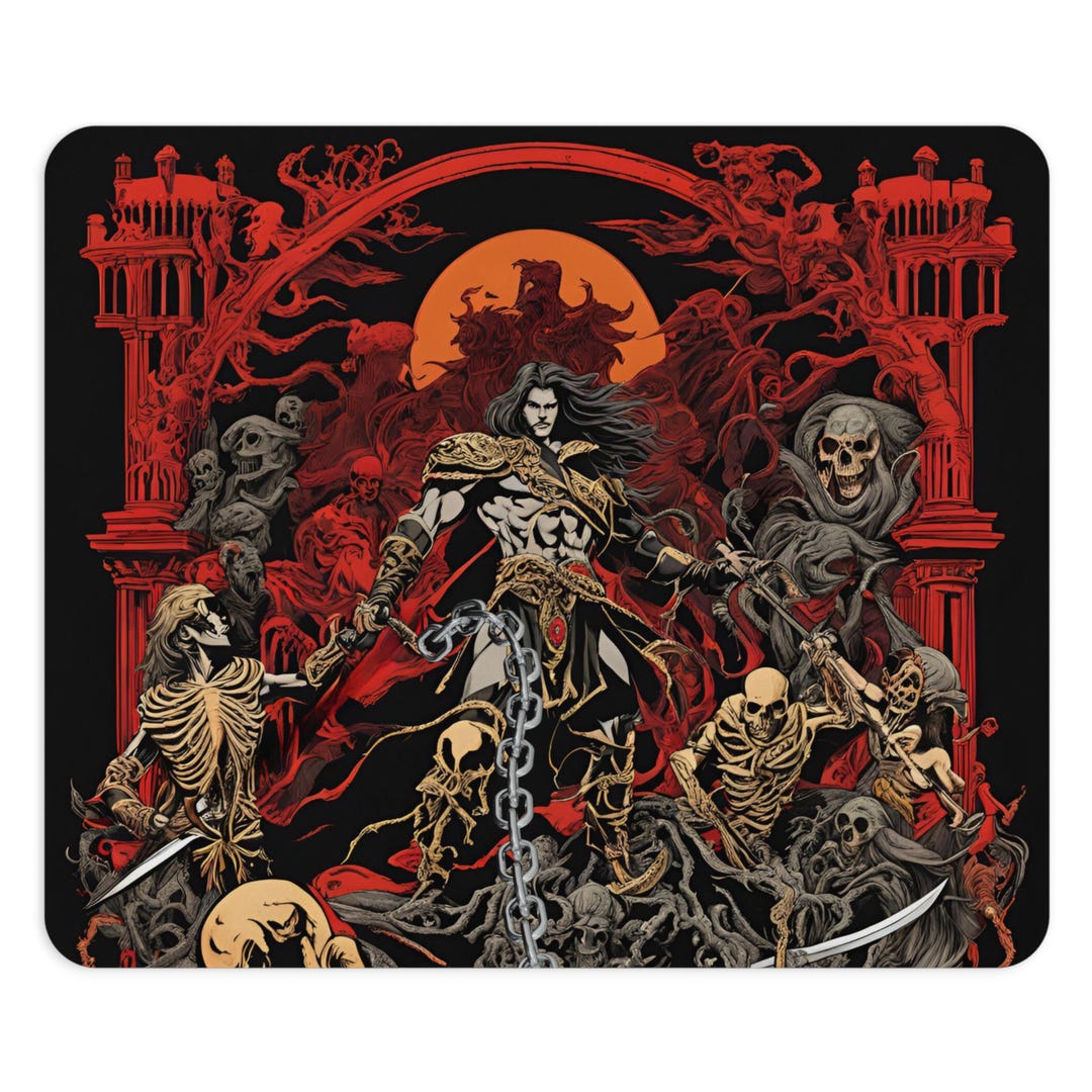 Castlevania Video Game Inspired Simon Belmont Dracula Castle Mouse Pad ...