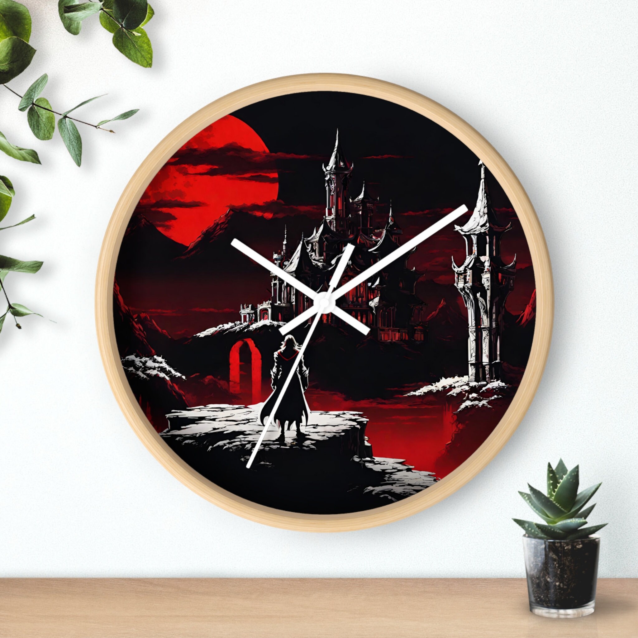 Video Game Wall Decor, Onward Unto the Walls of Evil Clock, Castlevania ...