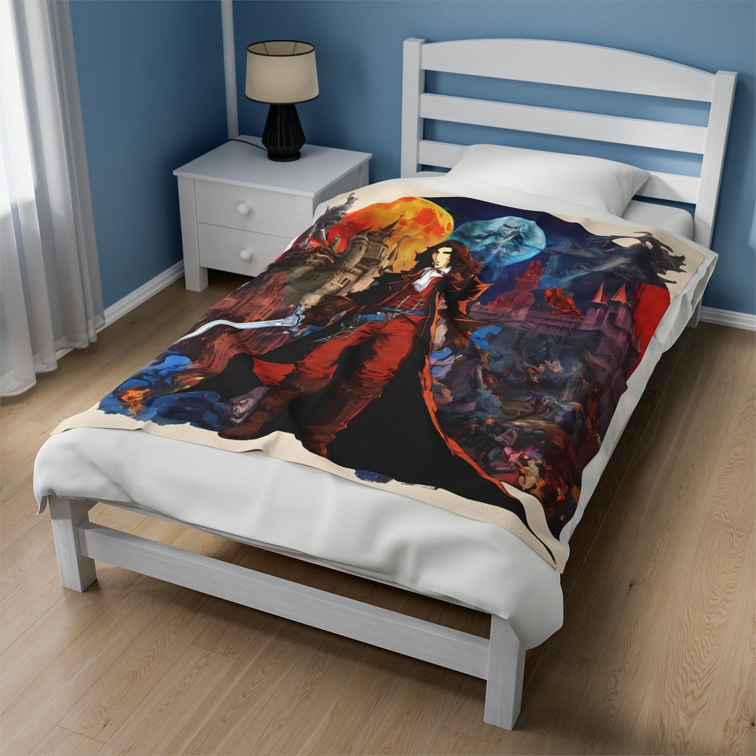 Castlevania Inspired Blanket Belmont Dracula Castle Plush Throw Video ...