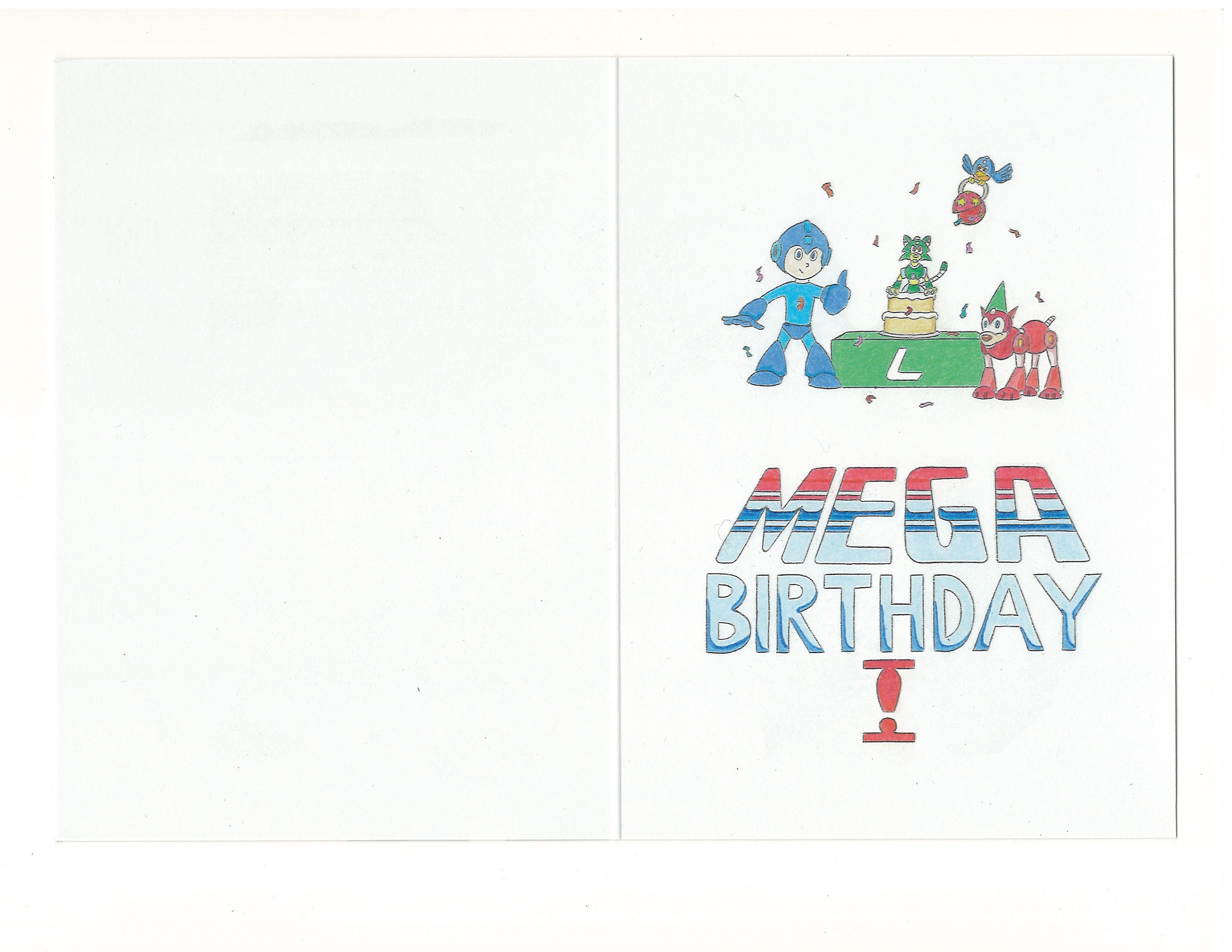 MEGA MAN Birthday Card - Etsy