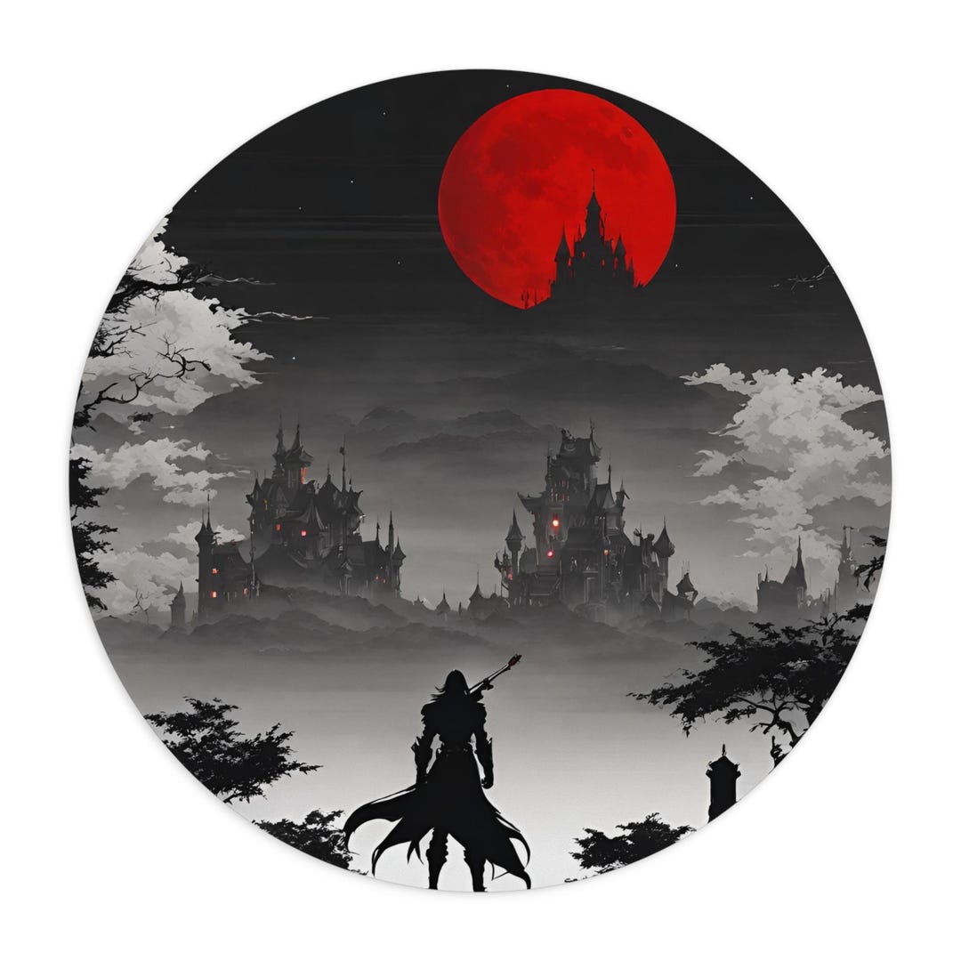 Castlevania Video Game Inspired Simon Belmont Dracula Castle Mouse Pad ...