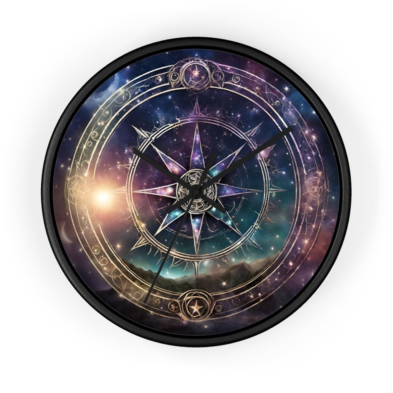 Solstice Star Wall Clock Aurora Borealis Galaxy Astronomy Wall Hanging ...