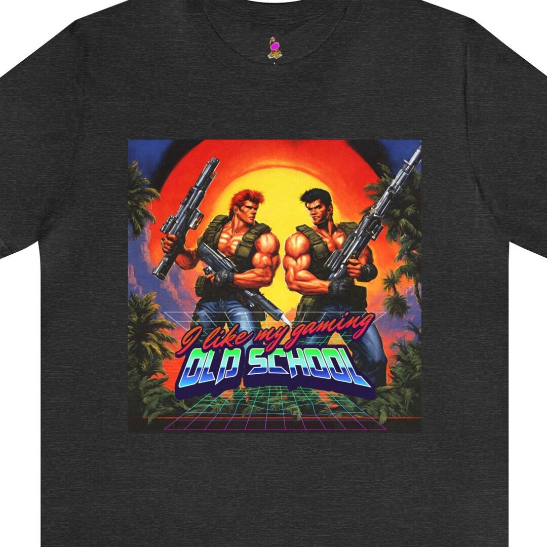 Retro Gaming Video Game Shirt, Old School Gamer Tee, Contra Ikari ...