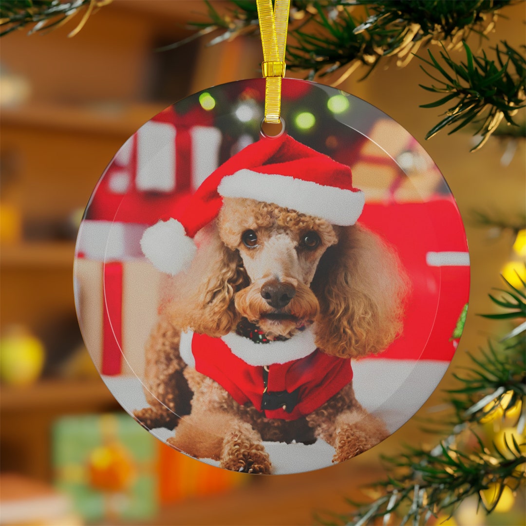 Poodle Christmas Ornament, Holiday Tree Decoration, Adorable Dog ...