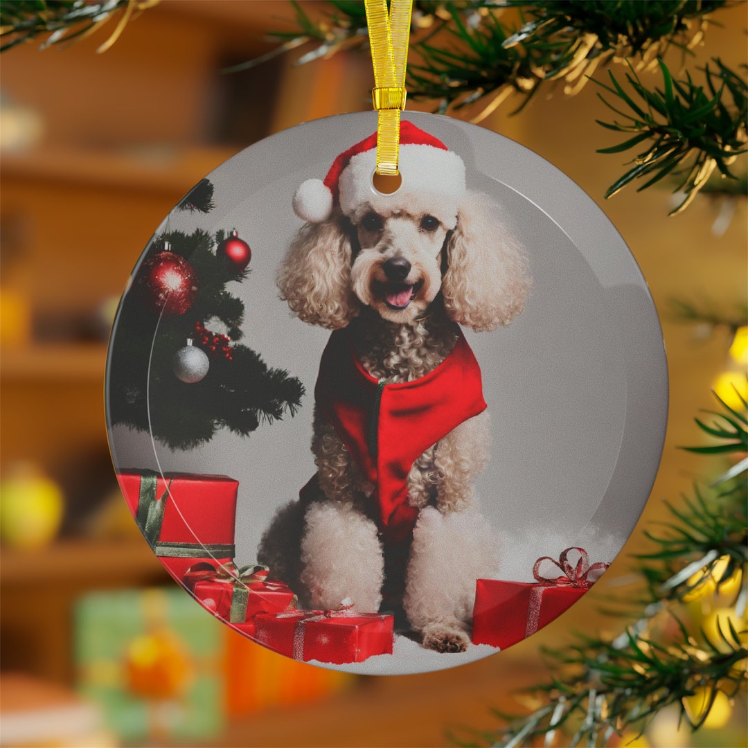 Poodle Christmas Ornament, Holiday Tree Decoration, Adorable Dog ...