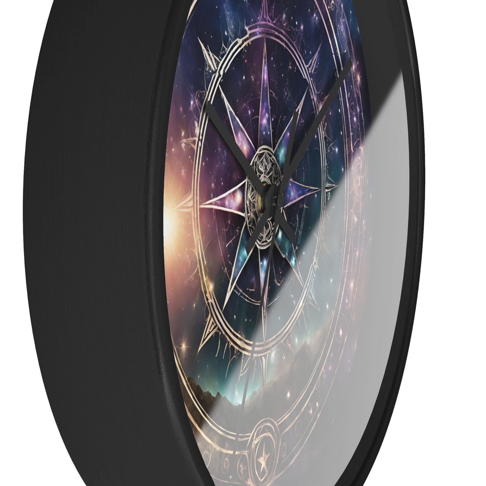 Solstice Star Wall Clock Aurora Borealis Galaxy Astronomy Wall Hanging ...