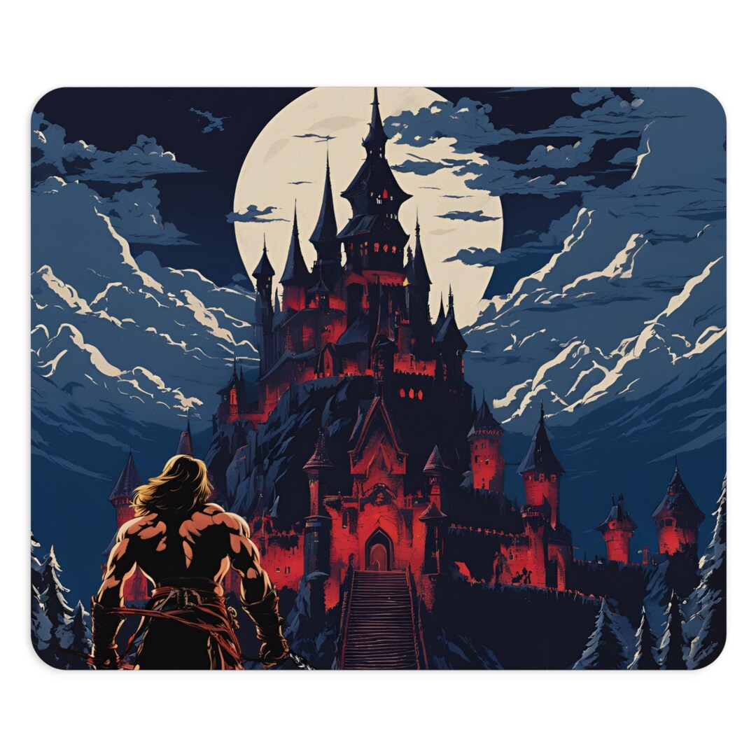 Castlevania Video Game Inspired Simon Belmont Dracula Castle Mouse Pad ...