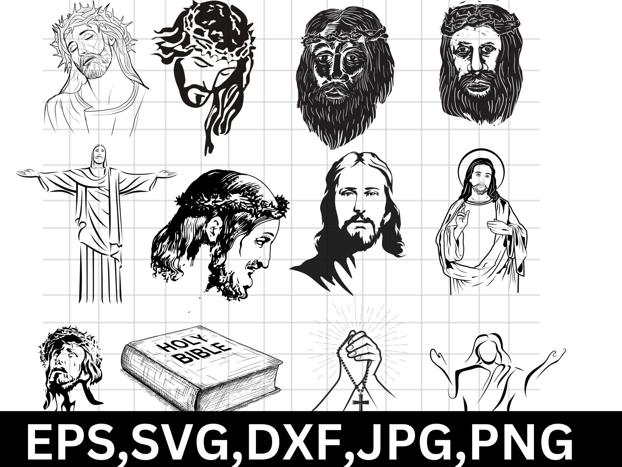 Jesus Svg Bundle Digital Download Sublimation Png Vector - Etsy