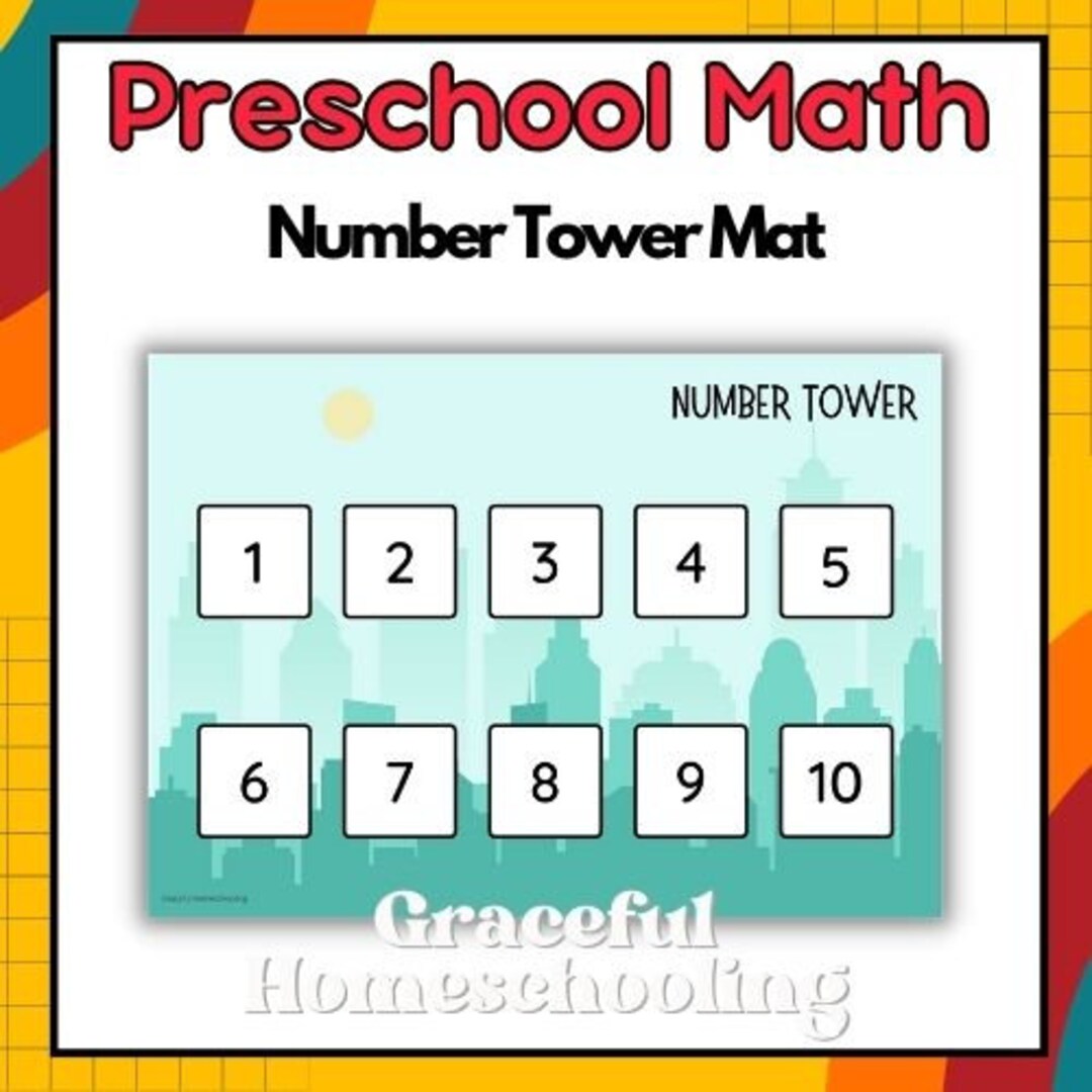 Number Tower Counting Mat, Counting Activity for Preschool ...