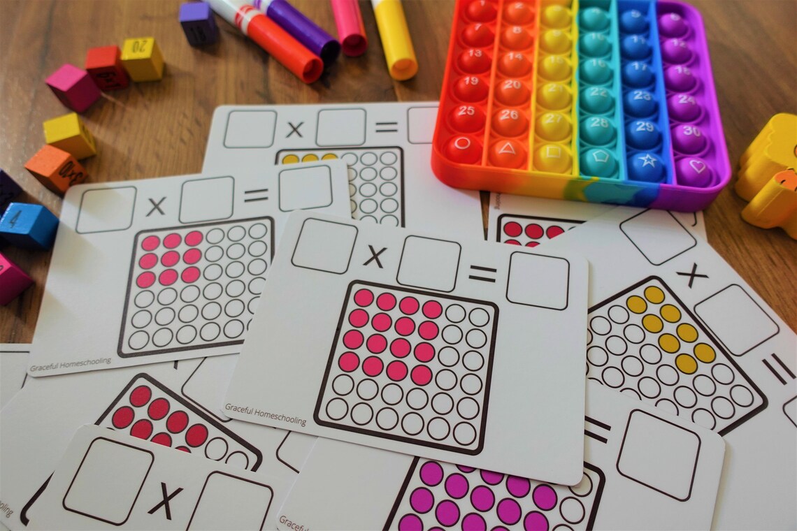Pop It Math Activity, Fidget Activity, Pop It Number, Multiplication ...