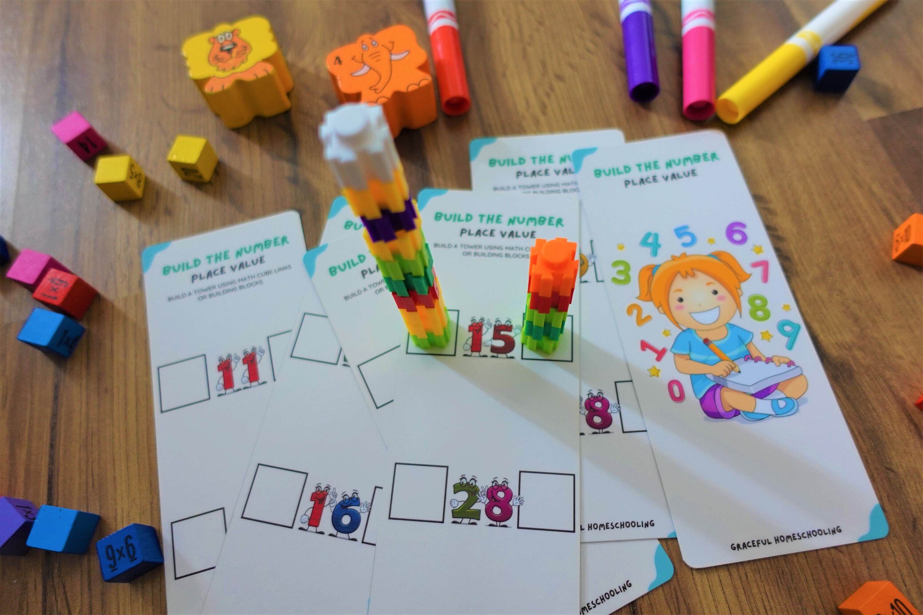Place Value Printable Task Cards Primary Math for Classroom, Homeschool ...