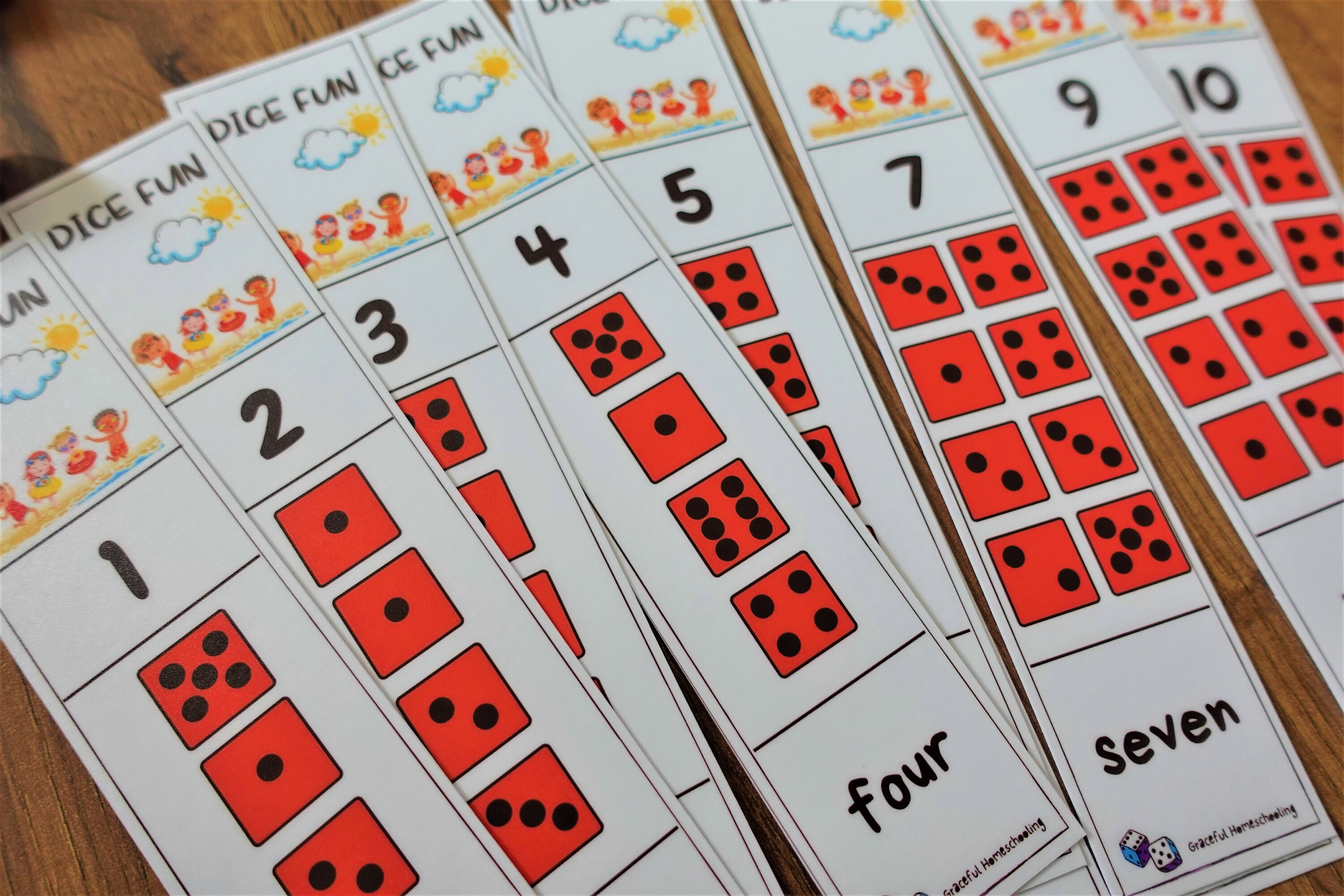 Dice Fun Counting Activity for Preschool, Kindergarten, Classroom ...