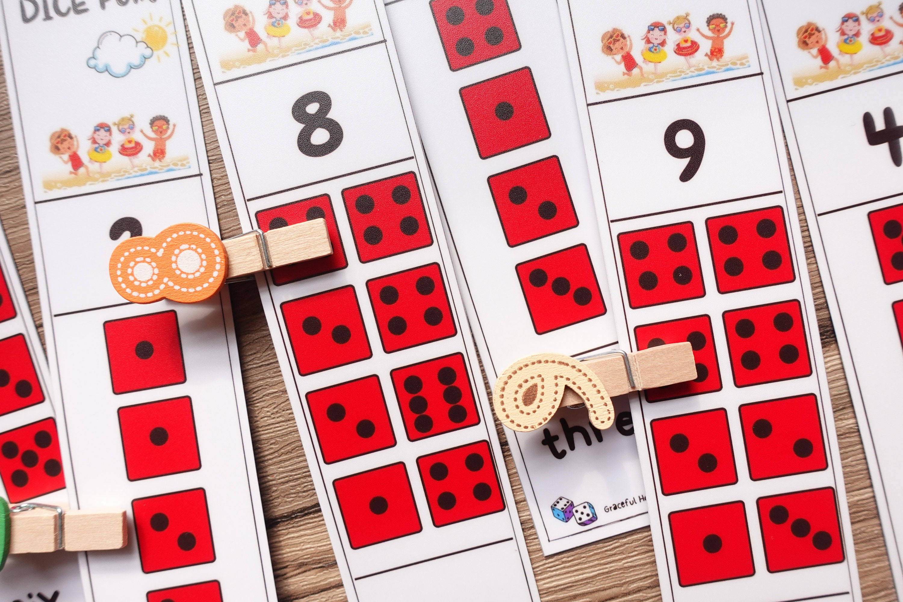 Dice Fun Counting Activity for Preschool, Kindergarten, Classroom ...