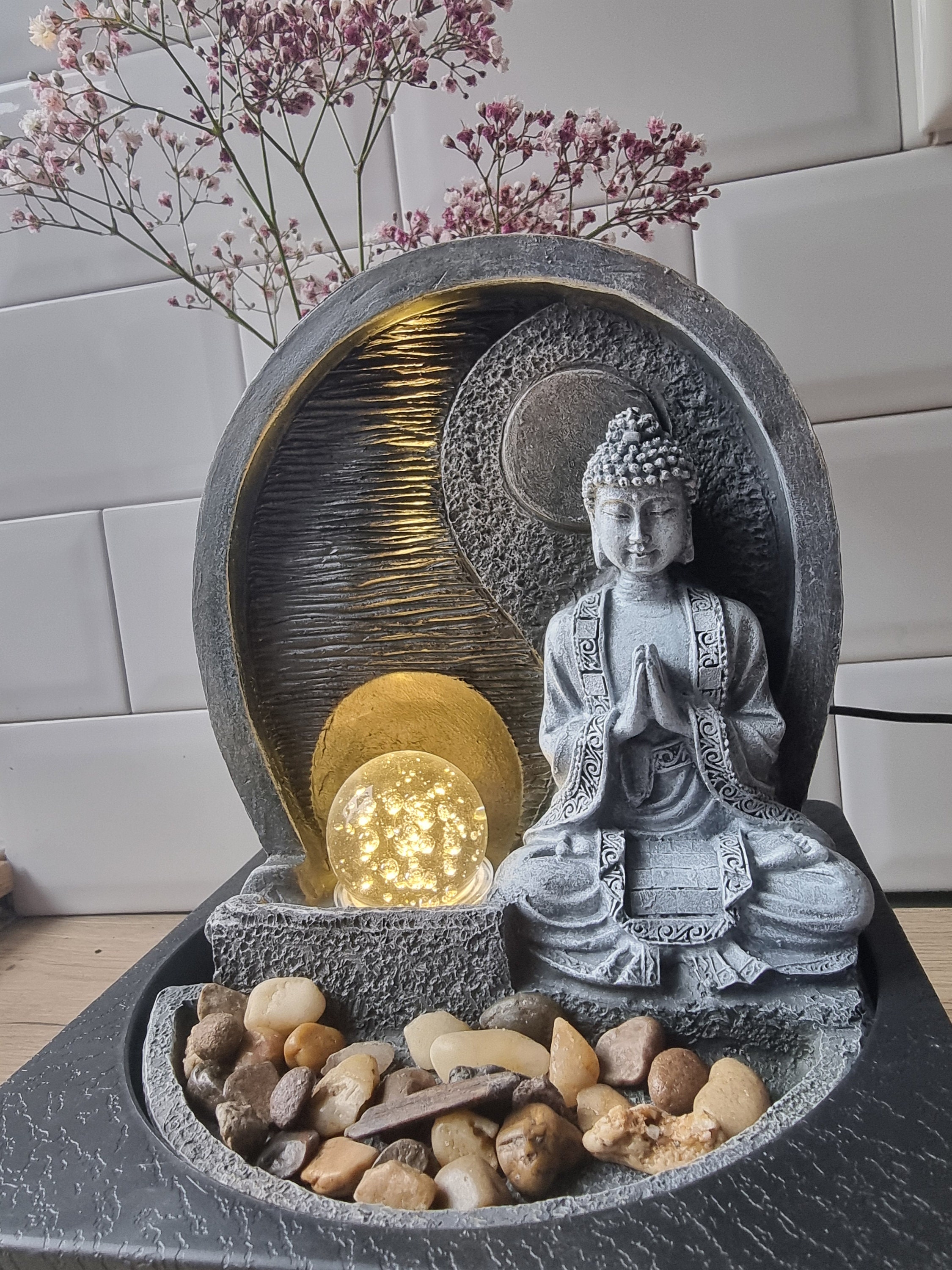 Budda Indoor Fountain With LED Lighting Etsy
