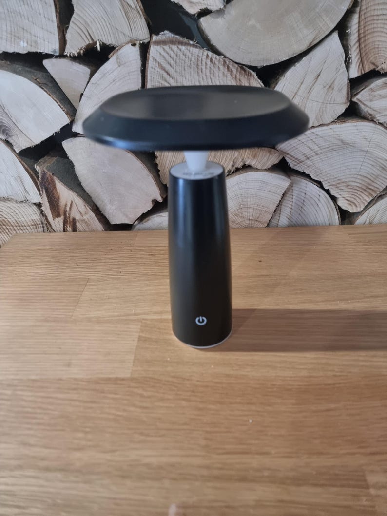Battery-powered Table Lamp, Black Mushroom, USB - Etsy