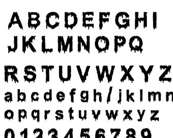 Dripping Zombie Dripping Alphabet Font SVG, Dripping Alphabet, Cut ...