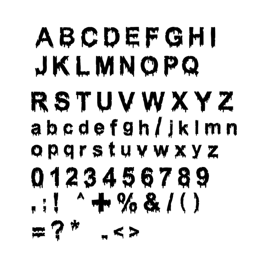 Dripping Font SVG, Dripping Alphabet, Cut Files, Svg File for Cricut ...