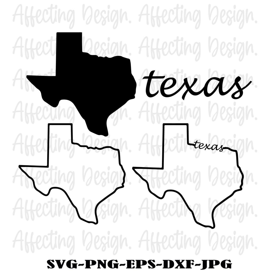 Texas SVG Bundle | Texas Outline With Text Cut File | State of Texas ...