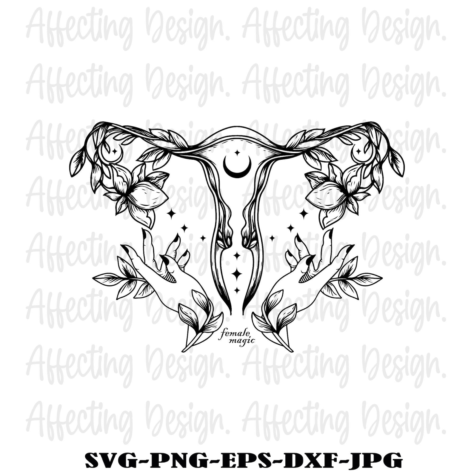 Floral Uterus Svg Uterus With Flowers Svg Flower Svg Uterus - Etsy