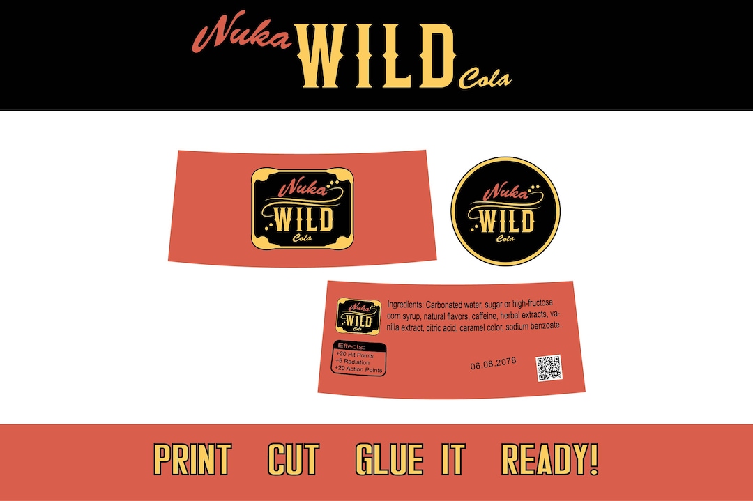 Nuka Wild Label Pdf Label Printable Fallout Inspired for Fans Digital ...