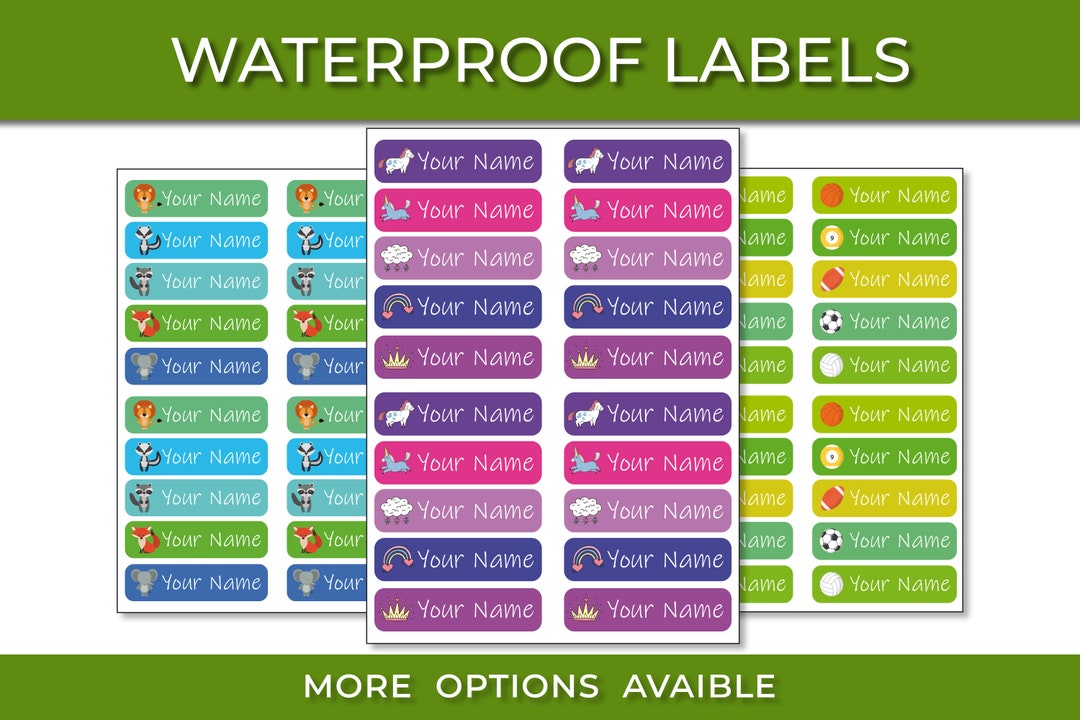 Name Labels, Waterproof Daycare Labels, Baby Bottle Labels, School ...