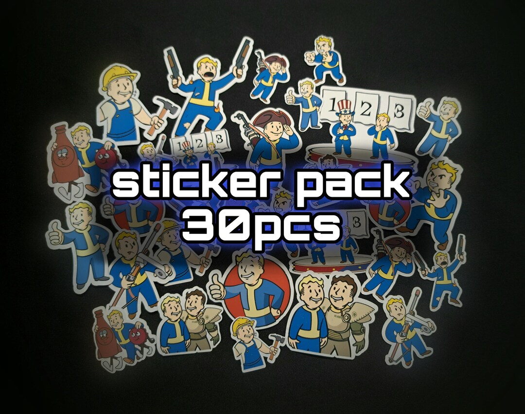 Fallout Sticker Pack 30 Pcs Vault Boy Designs for Gamers and Fans ...