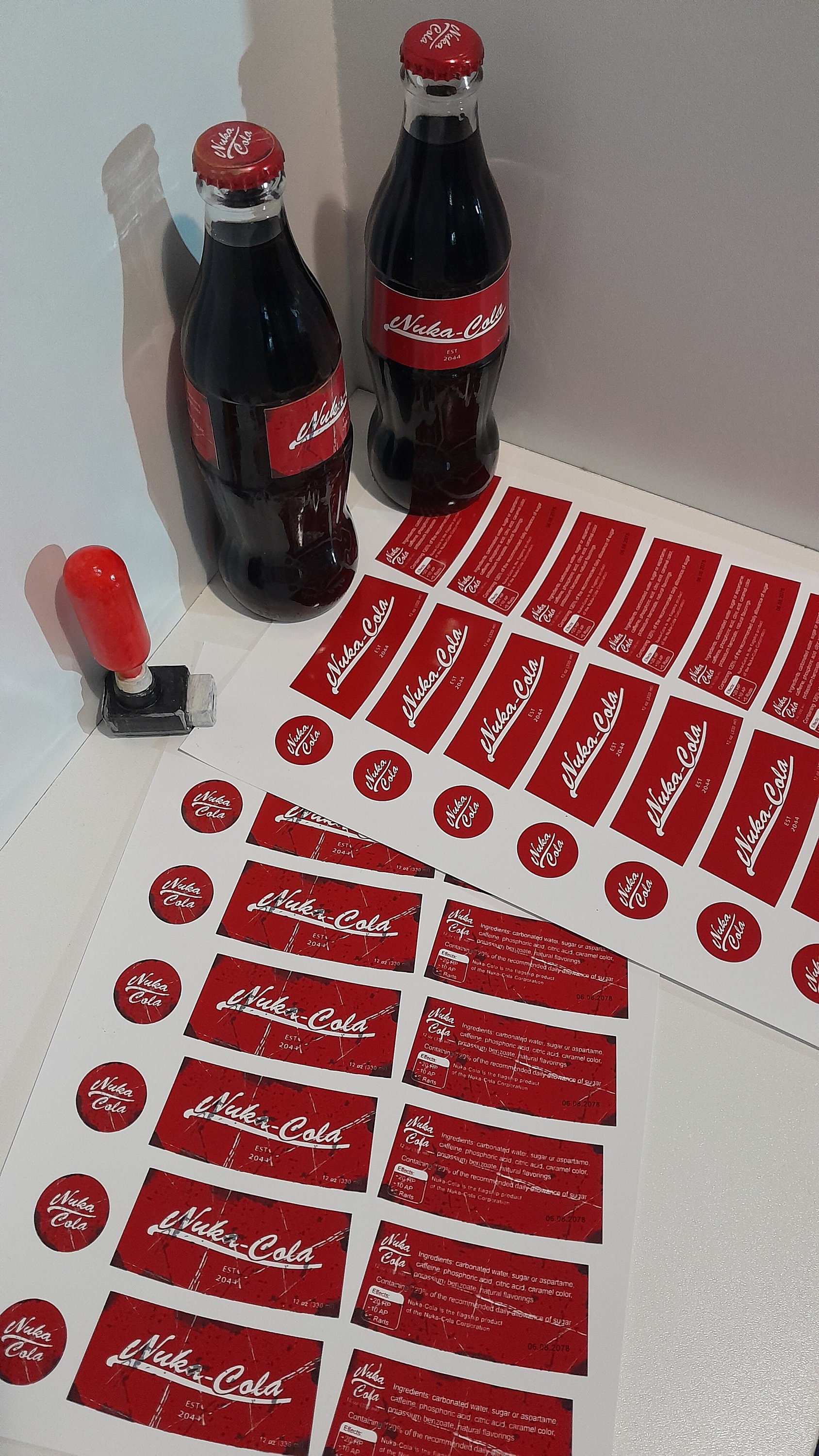 Cola Label Inspired for Fans Pdf Label Printable Digital Paper Fan Art Nuka Bottle Replica ...