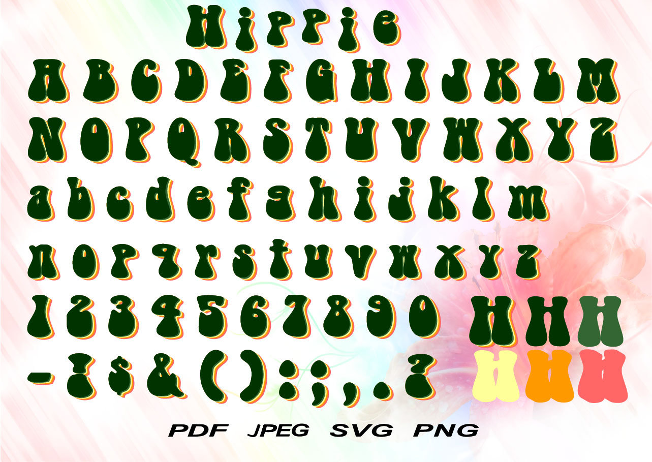 Hippie Alphabet Font