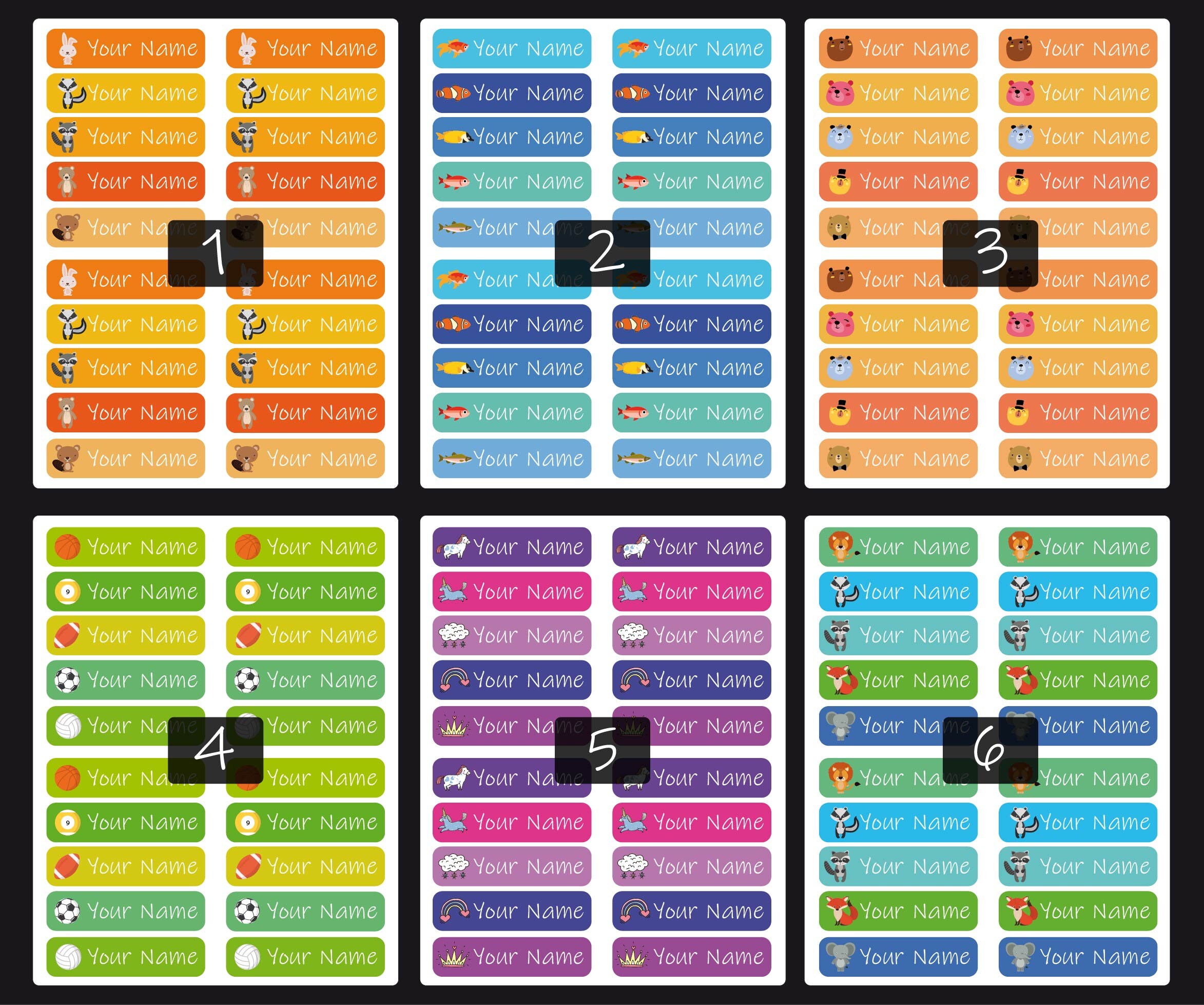 Name Labels, Waterproof Daycare Labels, Baby Bottle Labels, School ...