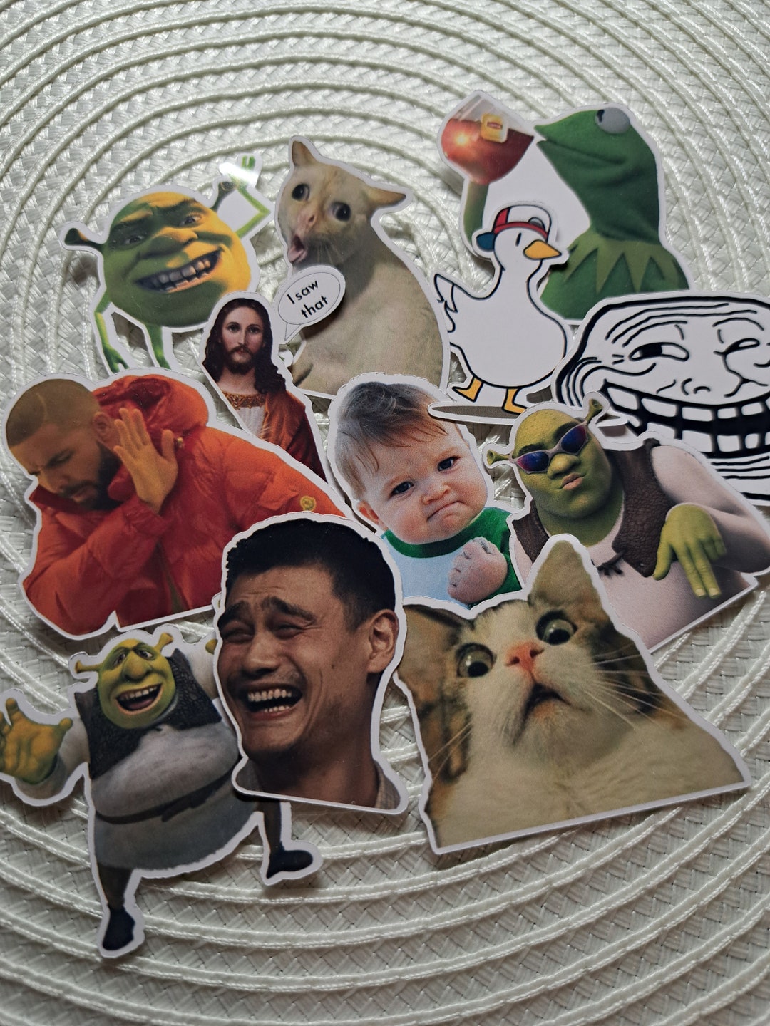 12 Pcs Meme Stickers Funny DIY Stickers Waterproof Vinyl Sticker Pack ...