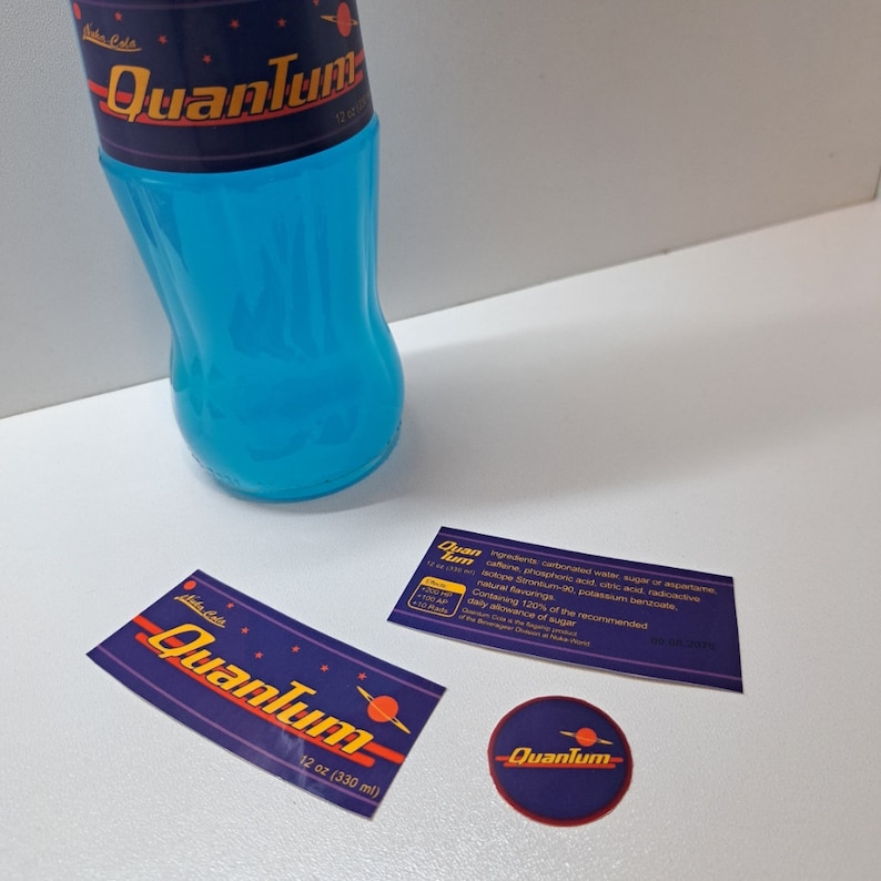 Nuka Cola Label Quantum Cola Fallout for Fans Sticker Label Fan Art ... Nuka Cola Label Quantum Cola Fallout for Fans Sticker Label Fan Art ...
