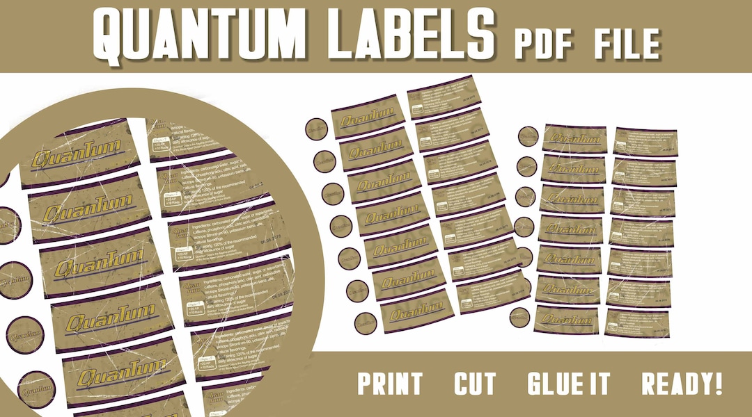 Quantum Cola Label Fallout Inspired for Fans Pdf Label Printable ...