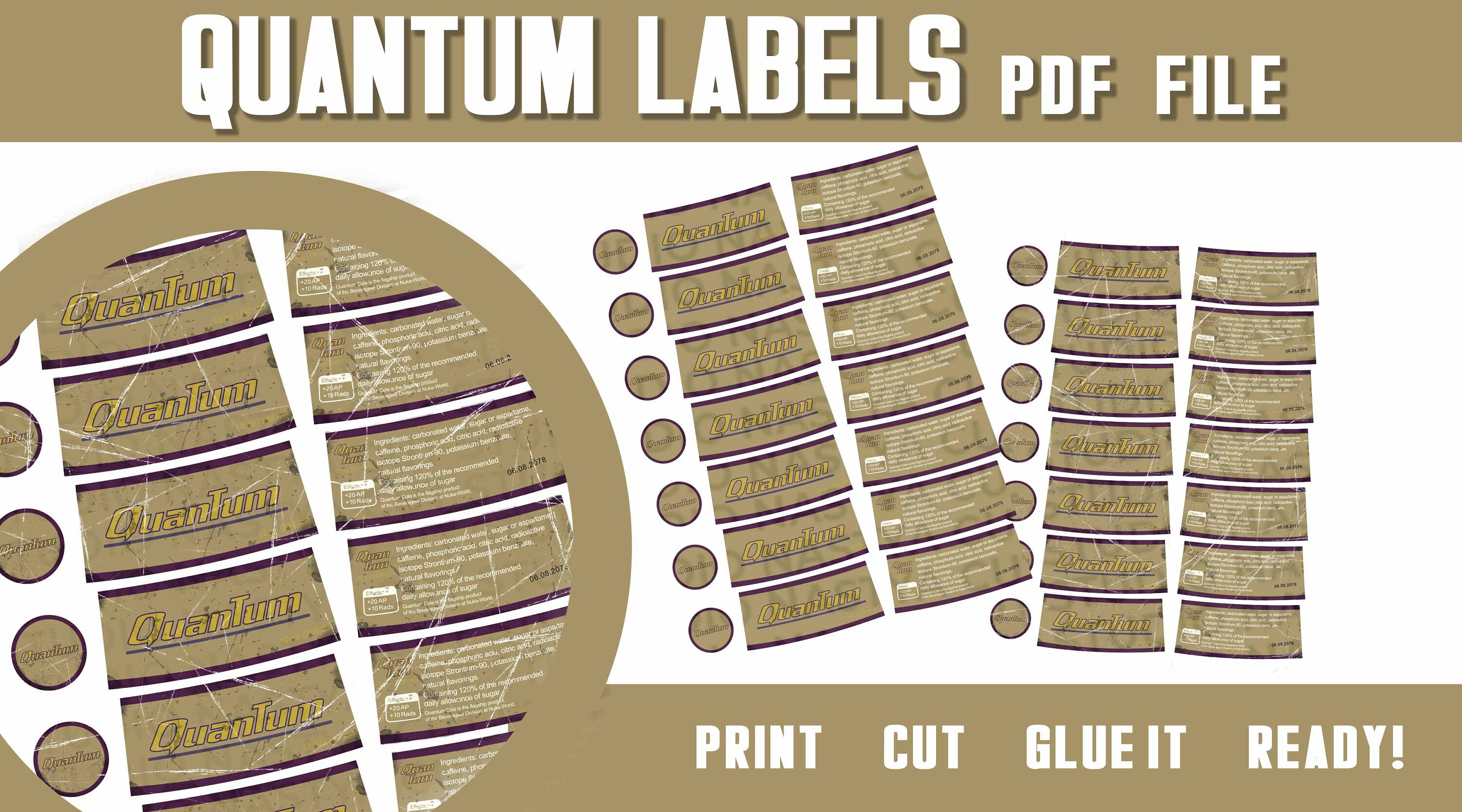 Quantum Cola Label Fallout Inspired for Fans Pdf Label Printable ...