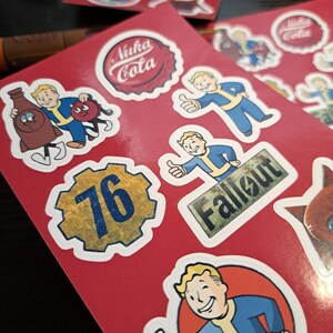 Fallout Nuka Cola Sticker Pack for Fans Sticker Fan Art Nuka Bottle ...