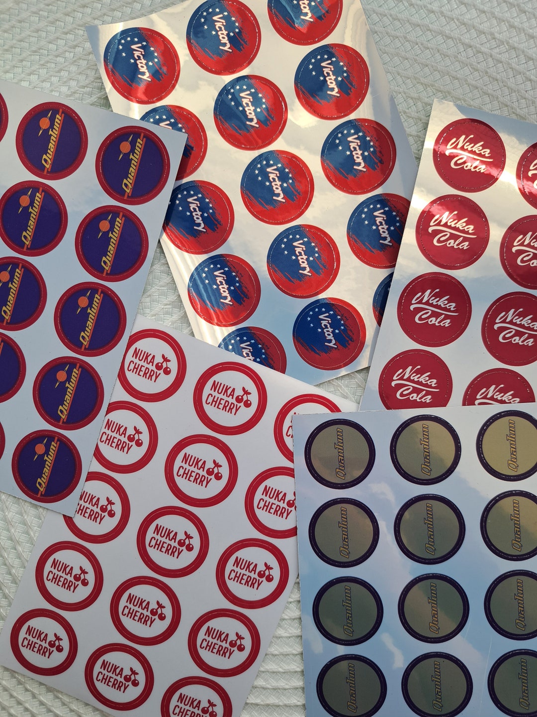 Bottle Caps Nuka Cola Label Quantum Cola Fallout for Fans Sticker Fan ...