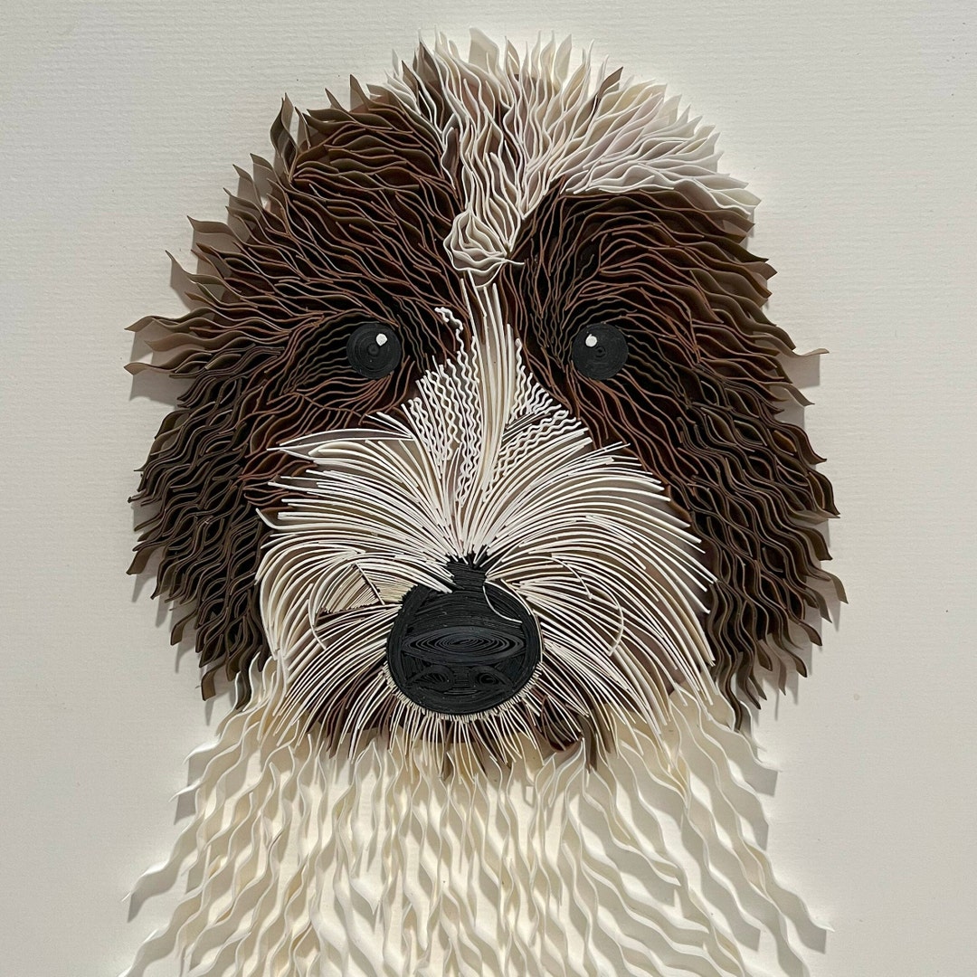 Custom Dog Portrait, Quilled Pet Portrait, Gift for Animal Lovers ...