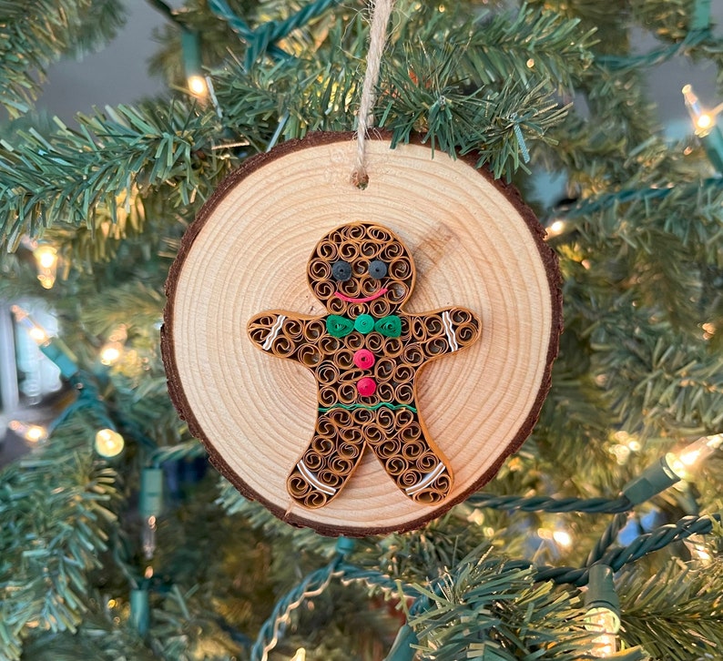 Unique Quilled Gingerbread Man Ornament One of a Kind - Etsy