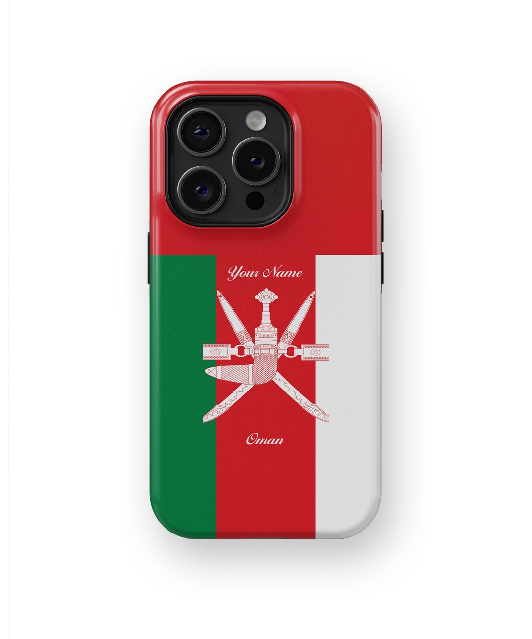 Oman Flag National Emblem iPhone Case, 15/14/13/12/x/pro/max/plus ...