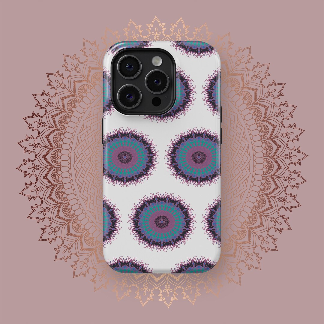 Tranquil Mandalic Vortex iPhone Case, iPhone 15 14 13 12 , Pro Max Plus ...