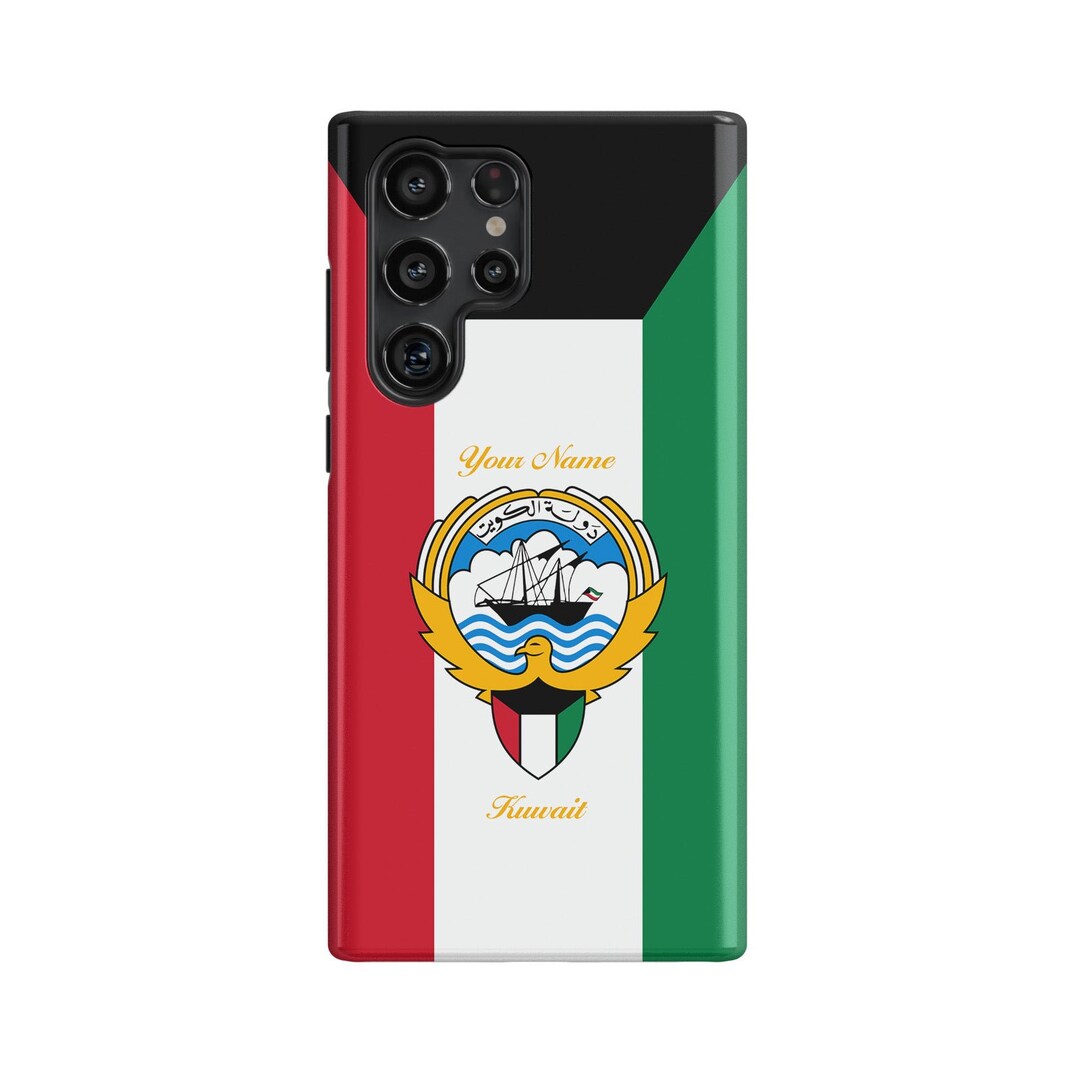 Kuwait Flag National Emblem Samsung S24 S23 S22 Plus Ultra Phone Case ...