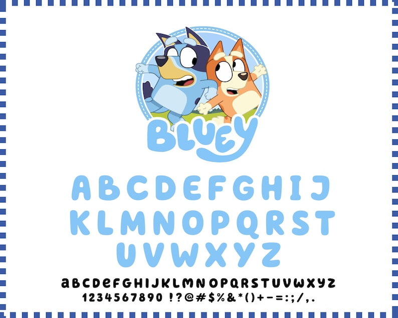 Bluey Font Bundle Bluey Cut Files for Cricut Bluey the Dog - Etsy Polska