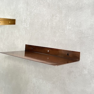Handmade Solid Brass Floating Shelf Wall Mounted Wall Shelves for ...