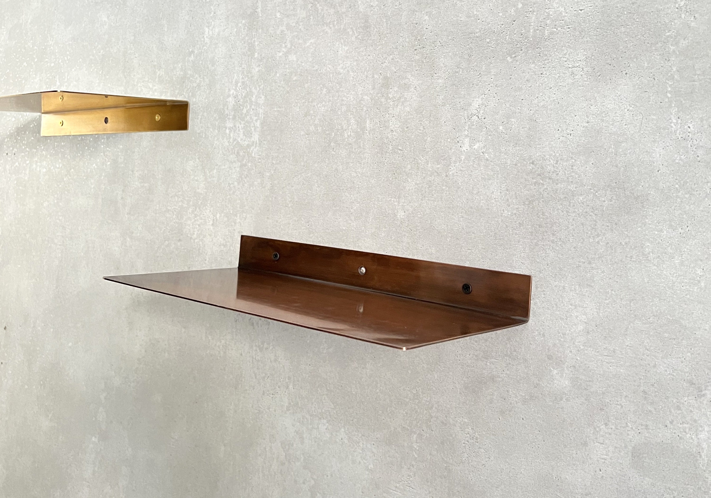 Handmade Solid Brass Floating Shelf - Antique Finish - Etsy